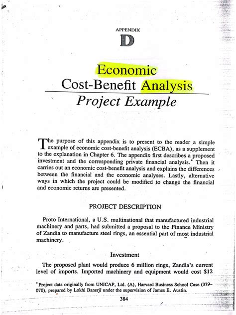 Economic Cost Benefit Analysis Pdf