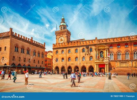 Italy Bologna Aerial View From Asinelli Tower Stock Image