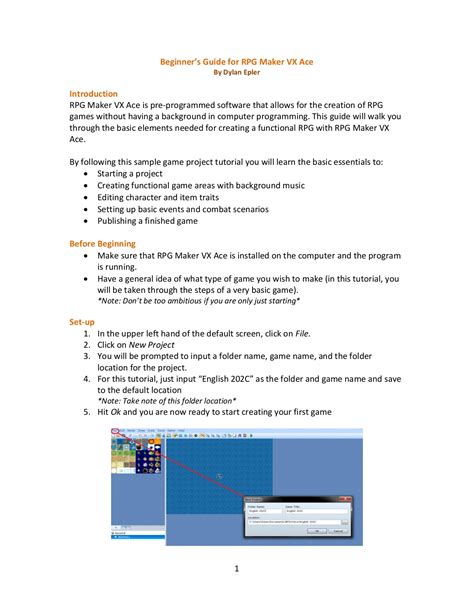 Rpg Maker Vx Ace Guide Selectionlalar