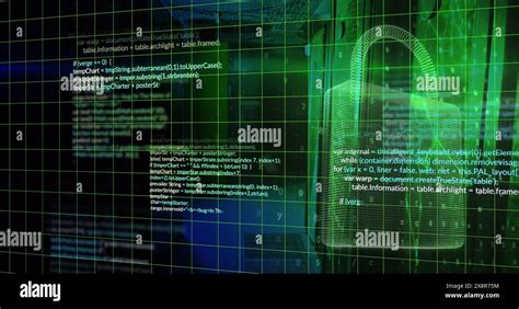 Image Of Padlock Computer Language Letters Numbers And Padlock Over