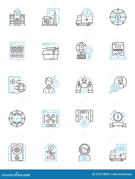 Digital Sales Linear Icons Set E Commerce Online Marketing