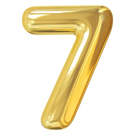 Golden Number 7 11287690 Png