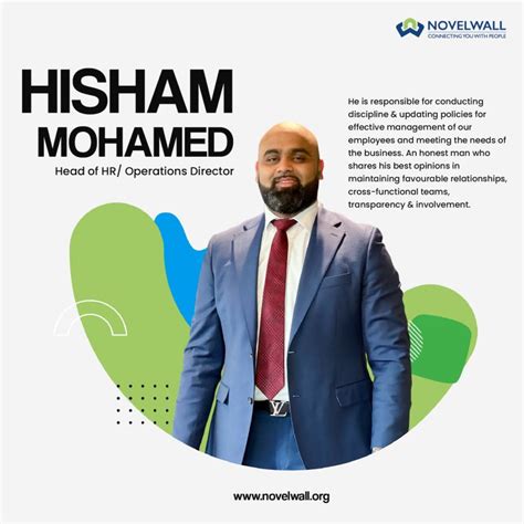 Novelwall On Linkedin Meet Hisham Mohamed Mohammed Our Head Of Hr And