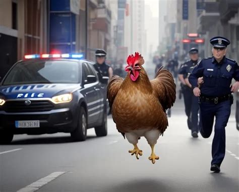 Chicken Crosses The Road Is Immediately Arrested By Scottish Police