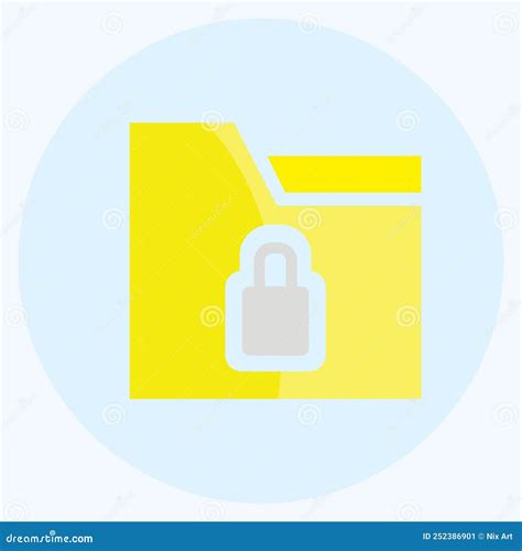 Icon Locked Folder Suitable For User Interface Symbol Flat Style Simple Design Editable