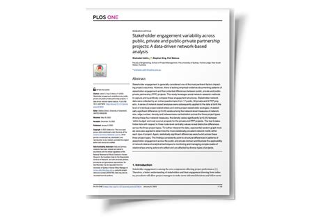 Stakeholder Engagement Variability Across Public Private And Public Private Partnership