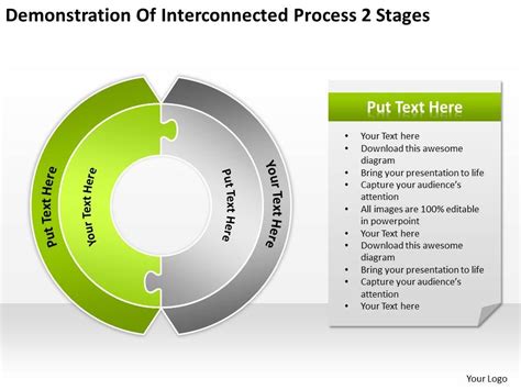 Diagram Of The Business Cycle Demonstration Interconnected Process 2 Stages Powerpoint Templates