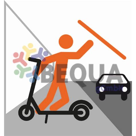 Blinder Fällt über E Roller Bequa