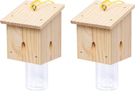 Carpenter Bee Trap For Outside Pentroof Style Nature Hanging Wood