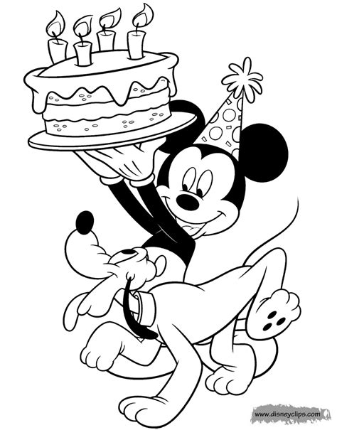 Goofy Birthday Coloring Pages Goofy Birthday Coloring Pages