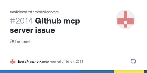 Github Mcp Server Issue · Issue 2014 · Modelcontextprotocol Servers · Github
