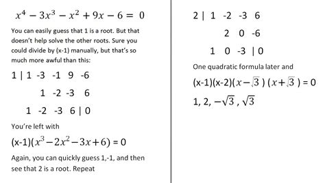 Synthetic Division Rules