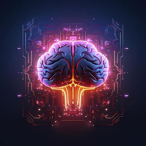 Premium Ai Image Technology Brain Microchip Tree Generative Ai