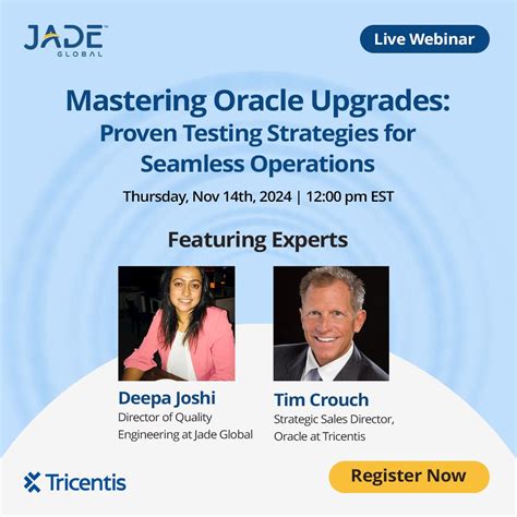 Jade Global On Linkedin Oracletesting Livewebinar Jadeglobal