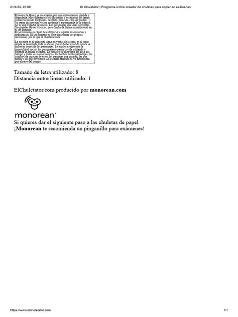 El Chuletator Programa Online Creador De Chuletas Para Copiar En