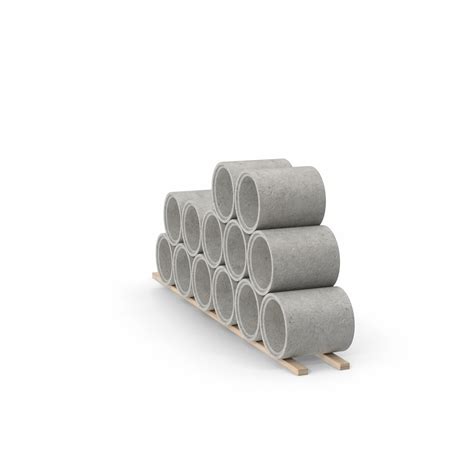 Concrete Pipes Stack 3d Model Turbosquid 1991268