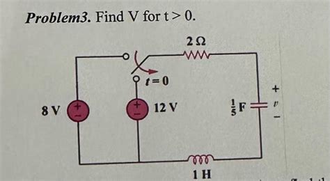 Solved Problem3 Find V For T 0 Chegg Com