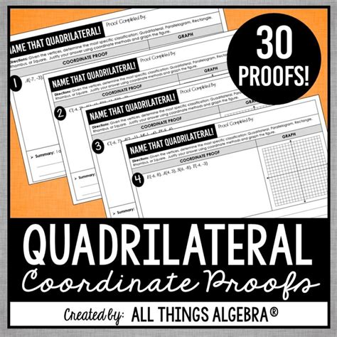 Quadrilateral Coordinate Proofs All Things Algebra®