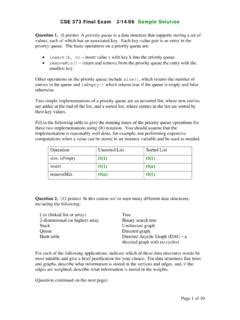 CSE 373 Final Exam 3 14 06 Sample Solution Cse 373 Final Exam 3 14 06