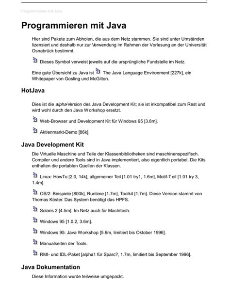 Programmieren Mit Java Vorlesungen
