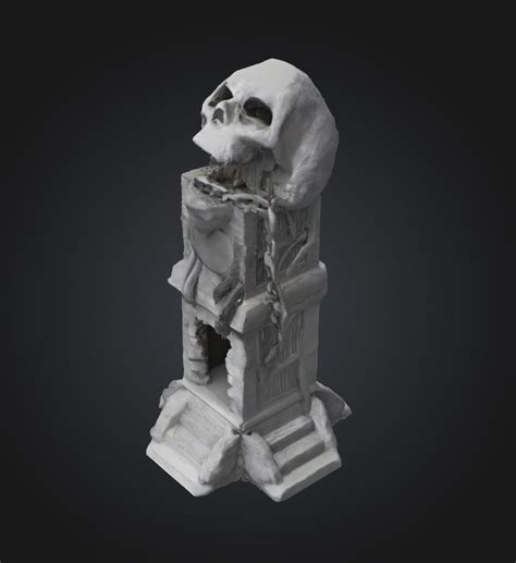 💀 Skull Head Dnd Dice Tower Skull Head Dice Tower 3d Print Model・ Stl
