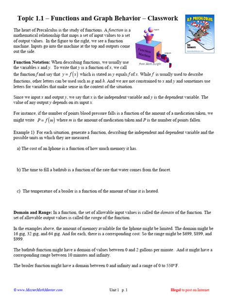 Apprec Alc Unit 1 A Stud Pdf Function Mathematics Monotonic Function