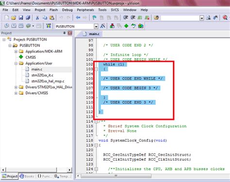 Programación de stm32f103c8 usando keil uvision y stm32cubemx