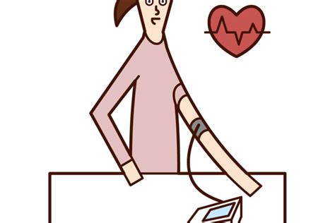 혈압을 측정하는 남자의 그림 무료 일러스트 소재 Kukukeke쿠쿠케케
