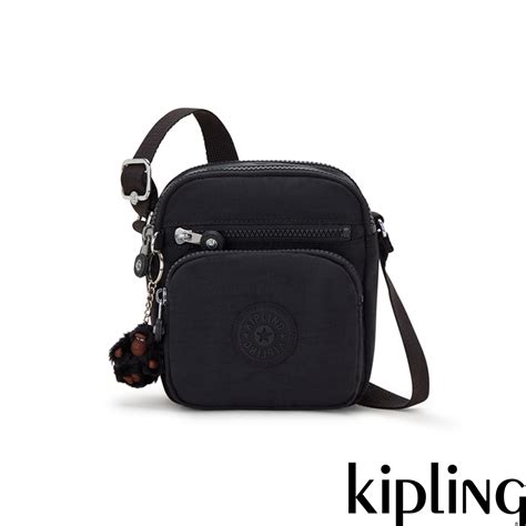 Kipling 率性曜石黑多袋小巧斜背包 Ron 斜肩背包 Yahoo購物中心