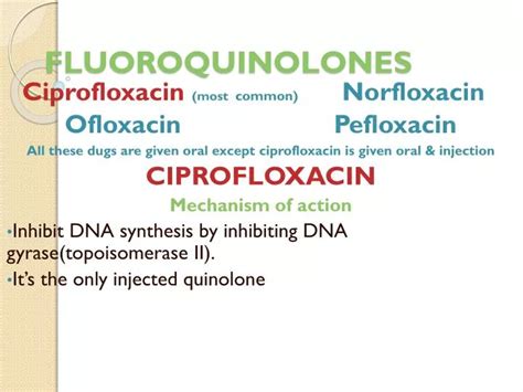 Ppt Fluoroquinolones Powerpoint Presentation Free Download Id2210299