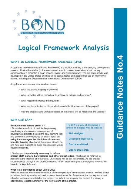 Logical Framework Analysis