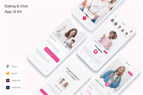 Dating Chat App UI Kit Graphic By Betush Creative Fabrica