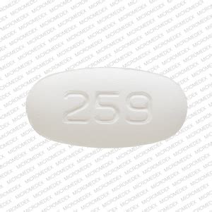 Pill Finder 259 White Capsule Shape