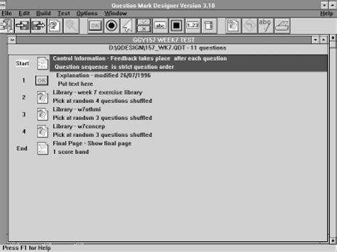 1 An Example Of A An Assessment Structure Designed Using Question Mark Download Scientific