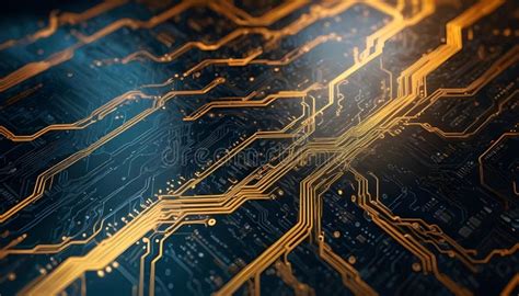 Close Up Image Of A Circuit Board With Intricate Wiring Highlighting