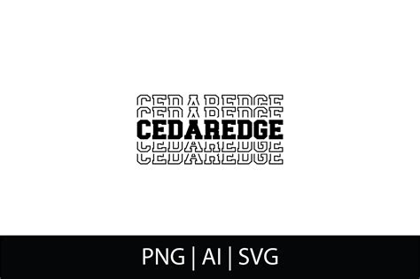 Stacked Cedaredge Graphic By A Crafty Dad · Creative Fabrica