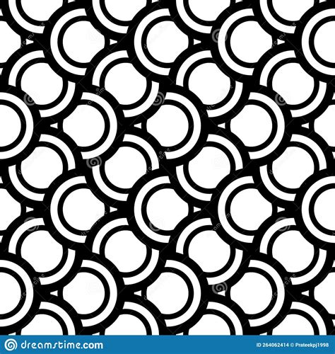 Vector Abstract Seamless Patternmodern Geometric Backgroundrepeated Monochrome Pattern With