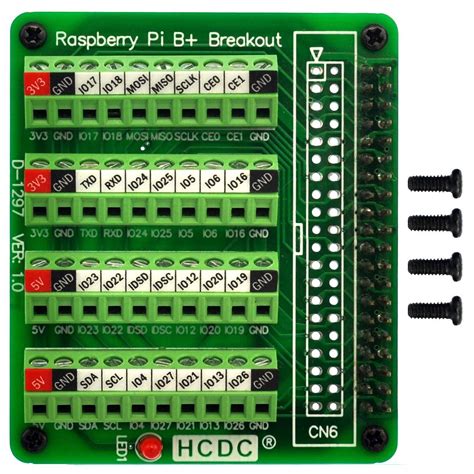 Rpi Gpio Terminal Block Breakout Board Hat For Raspberry Pi