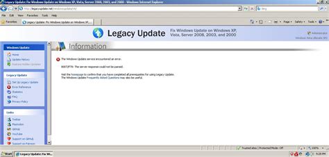 Windows Vista SP2 Internet Explorer 8 And Windows Update Errors Issue 76 LegacyUpdate