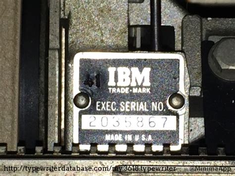 IBM Model C Executive On The Typewriter Database