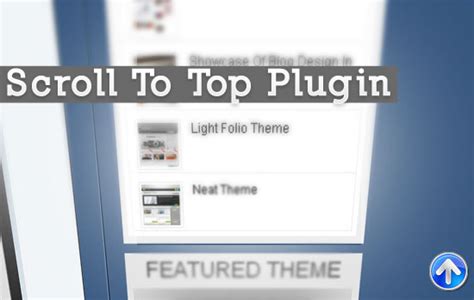 Free WordPress Plugin Scroll To Top Plugin