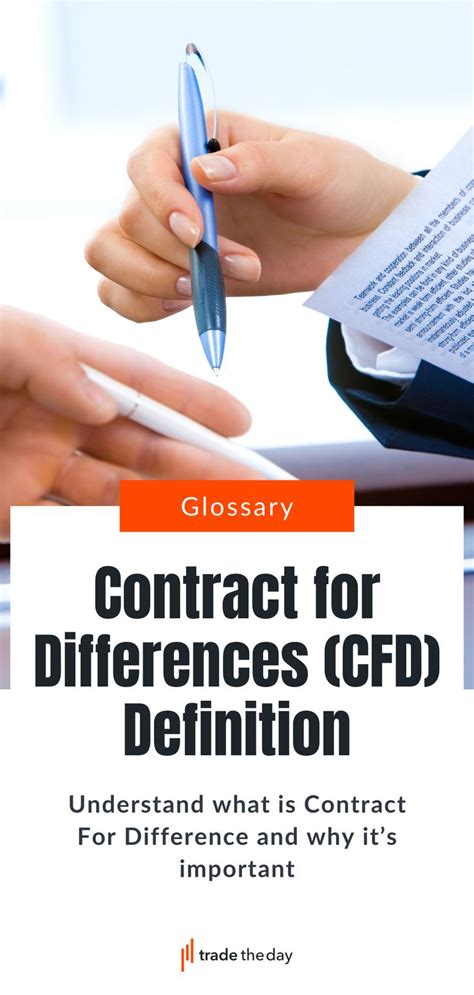 Contract For Differences Cfd Definition Contract Financial Instrument Financial Advice