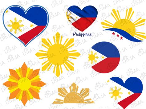 Flag Of The Philippines Logo Circular Flag Philippines Stock Vector