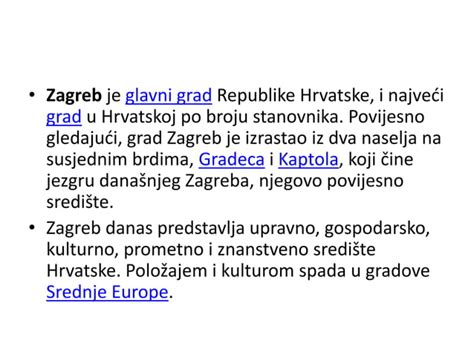 Zagreb Moj Grad Pptx