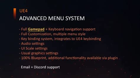 Advanced Main Menu UI System Unreal Engine Asset UnrealAll