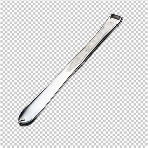 Premium Psd Silver Straight Razor Png