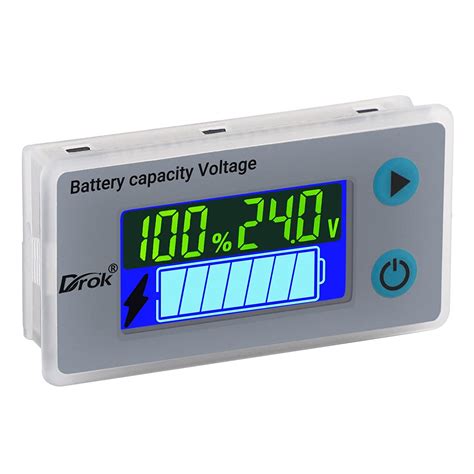 24v Battery Capacity Monitor Drok 10 100v 24v 36v 48v Digital Battery