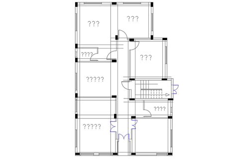 Bungalow Planning With Structure Column Design Autocad Cadbull