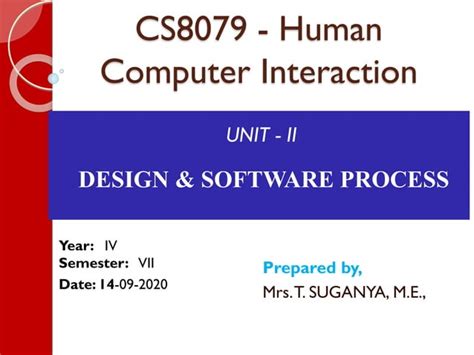 HCI U II HCI Software Process Pdf