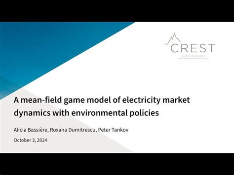 Free Video A Mean Field Game Model Of Electricity Market Dynamics With Environmental Policies